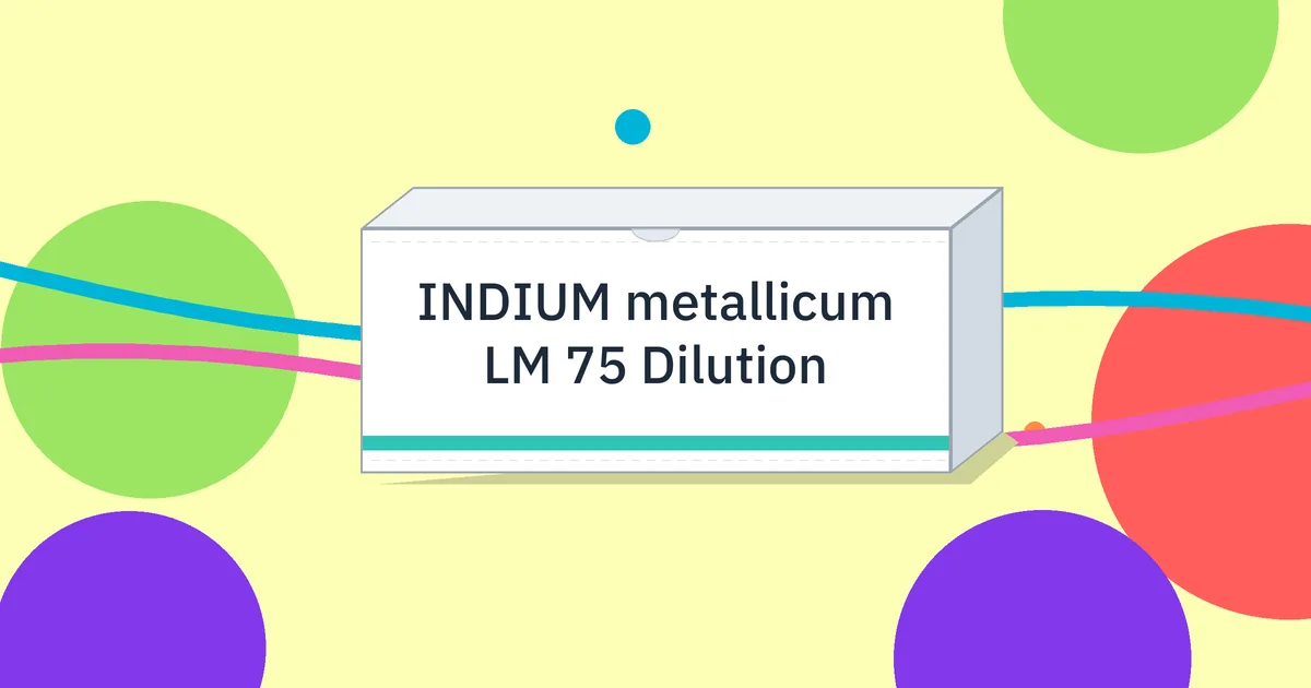 Symbolbild: Packung mit der Aufschrift INDIUM metallicum LM 75 Dilution (PZN 12912812) – Verfügbarkeit und Bezug in Apotheken in Frankfurt am Main