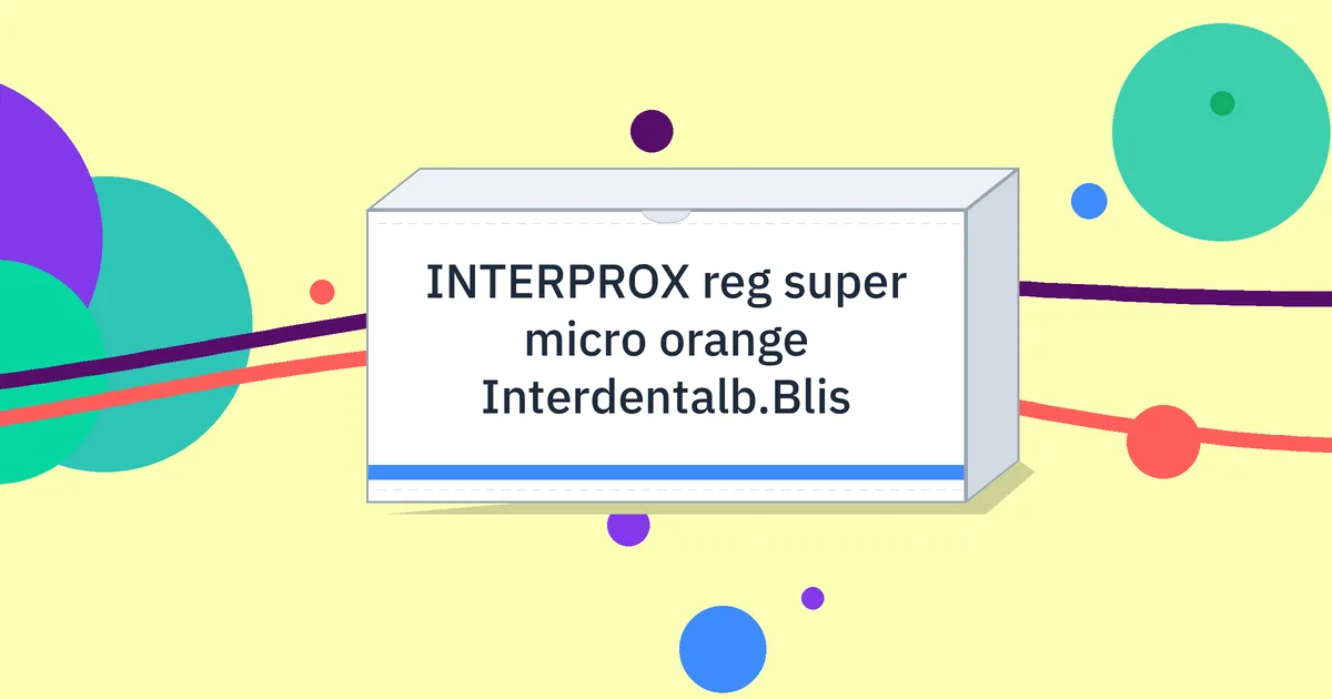 Symbolbild: Packung mit der Aufschrift INTERPROX reg super micro orange Interdentalb.Blis (PZN 06130643) – Verfügbarkeit und Bezug in Apotheken in Frankfurt am Main