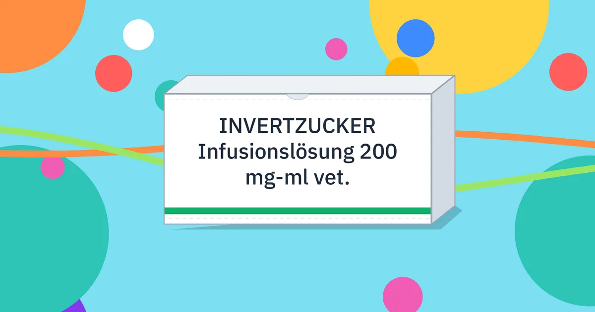 Symbolbild: Packung mit der Aufschrift INVERTZUCKER Infusionslösung 200 mg-ml vet. (PZN 04711554) – Verfügbarkeit und Bezug in Apotheken in Frankfurt am Main