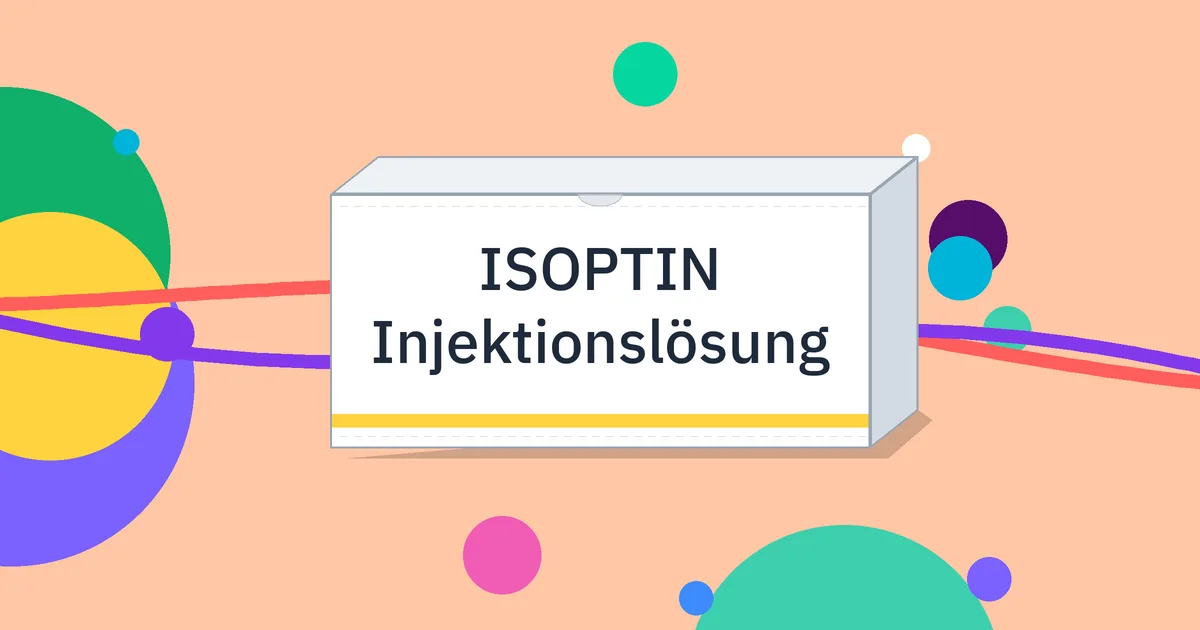 Symbolbild: Packung mit der Aufschrift ISOPTIN Injektionslösung (PZN 00530896) – Verfügbarkeit und Bezug in Apotheken in Frankfurt am Main