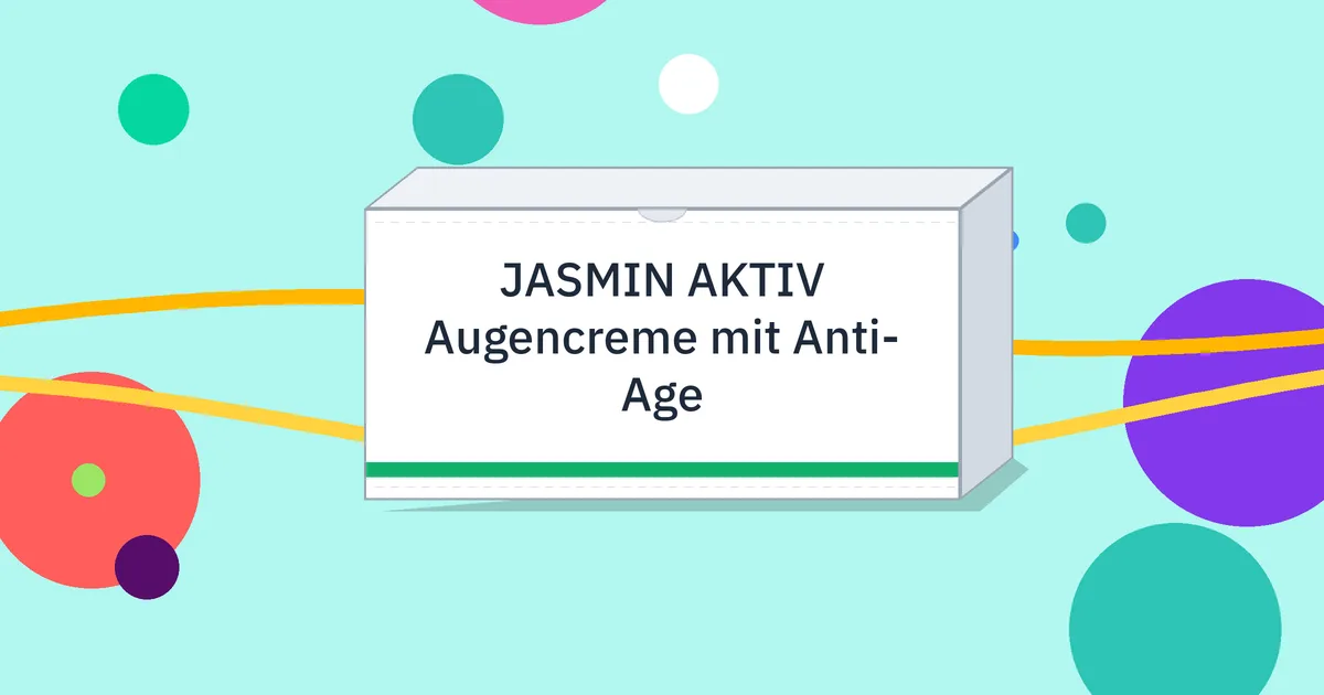 Symbolbild: Packung mit der Aufschrift JASMIN AKTIV Augencreme mit Anti-Age (PZN 18227684) – Verfügbarkeit und Bezug in Apotheken in Frankfurt am Main