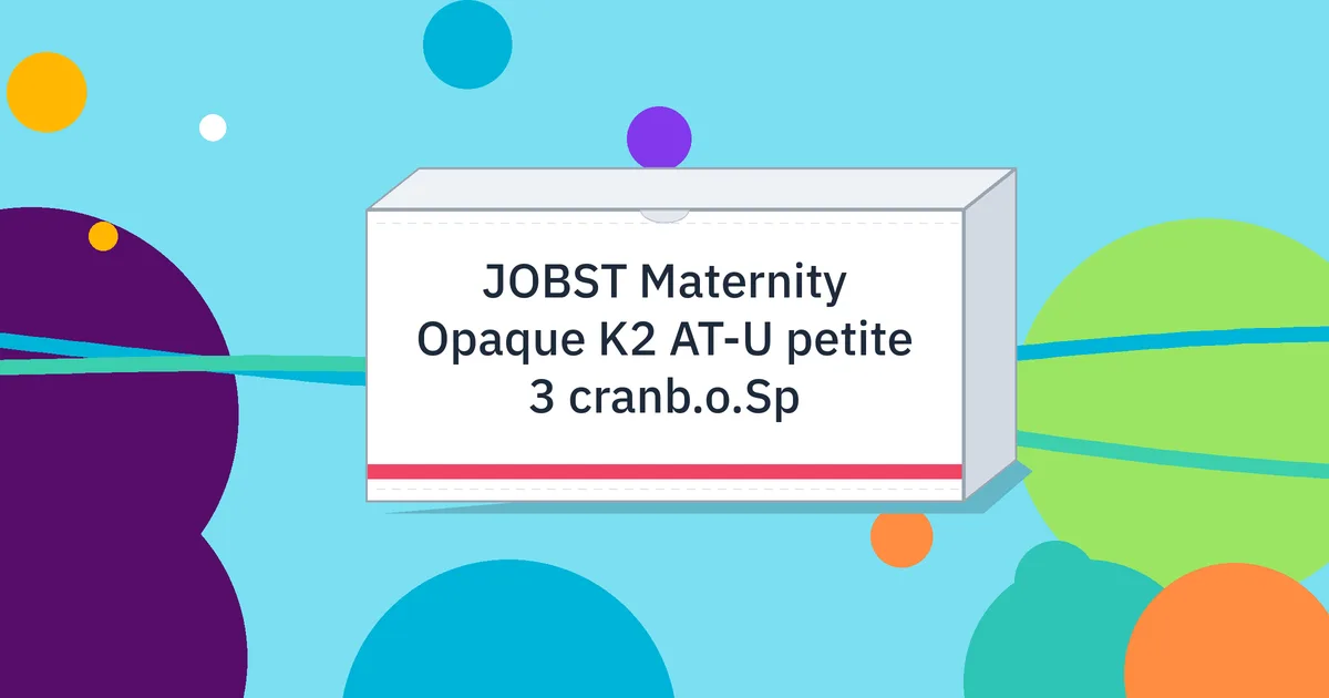 Symbolbild: Packung mit der Aufschrift JOBST Maternity Opaque K2 AT-U petite 3 cranb.o.Sp (PZN 15858906) – Verfügbarkeit und Bezug in Apotheken in Frankfurt am Main