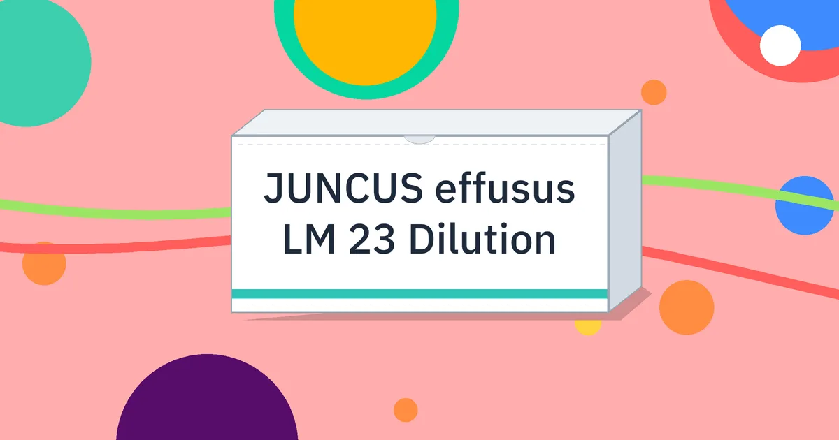 Symbolbild: Packung mit der Aufschrift JUNCUS effusus LM 23 Dilution (PZN 13564307) – Verfügbarkeit und Bezug in Apotheken in Frankfurt am Main