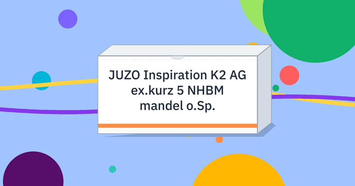 Symbolbild: Packung mit der Aufschrift JUZO Inspiration K2 AG ex.kurz 5 NHBM mandel o.Sp. (PZN 14964517) – Verfügbarkeit und Bezug in Apotheken in Frankfurt am Main