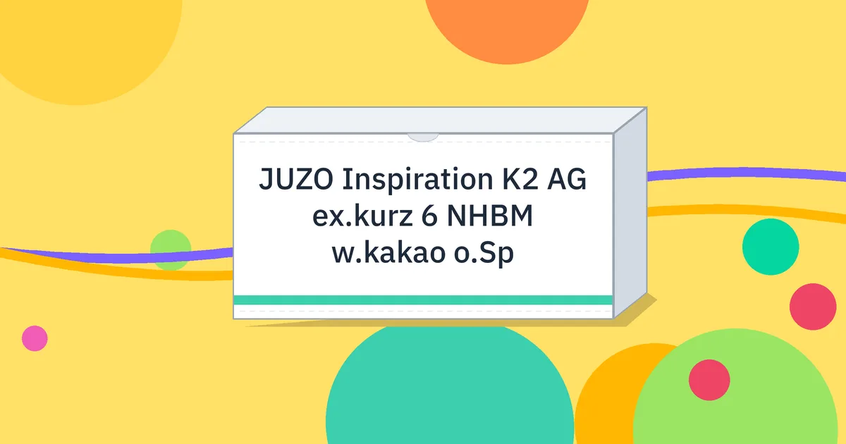 Symbolbild: Packung mit der Aufschrift JUZO Inspiration K2 AG ex.kurz 6 NHBM w.kakao o.Sp (PZN 14965161) – Verfügbarkeit und Bezug in Apotheken in Frankfurt am Main