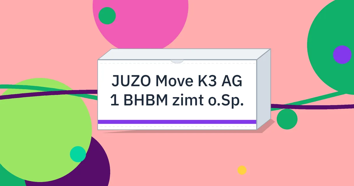 Symbolbild: Packung mit der Aufschrift JUZO Move K3 AG 1 BHBM zimt o.Sp. (PZN 18577993) – Verfügbarkeit und Bezug in Apotheken in Frankfurt am Main