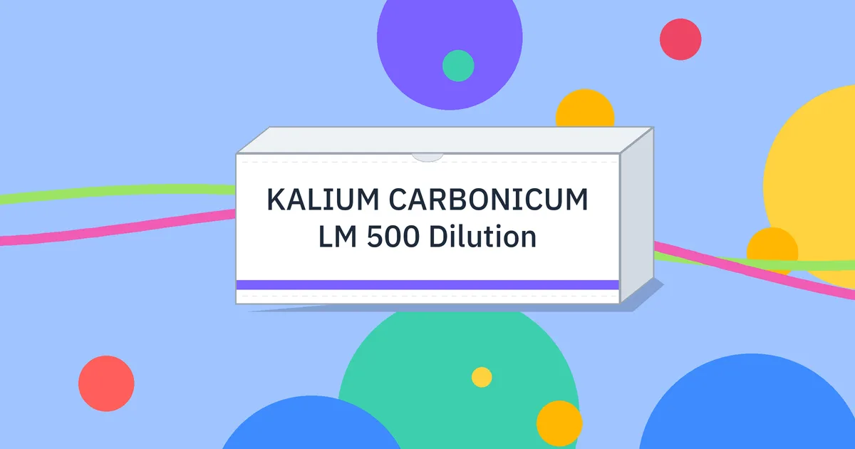 Symbolbild: Packung mit der Aufschrift KALIUM CARBONICUM LM 500 Dilution (PZN 13693677) – Verfügbarkeit und Bezug in Apotheken in Frankfurt am Main
