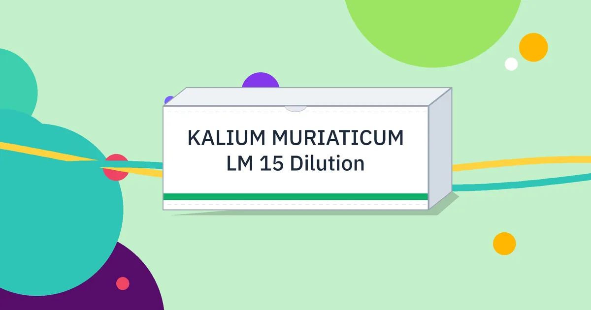 Symbolbild: Packung mit der Aufschrift KALIUM MURIATICUM LM 15 Dilution (PZN 12922874) – Verfügbarkeit und Bezug in Apotheken in Frankfurt am Main