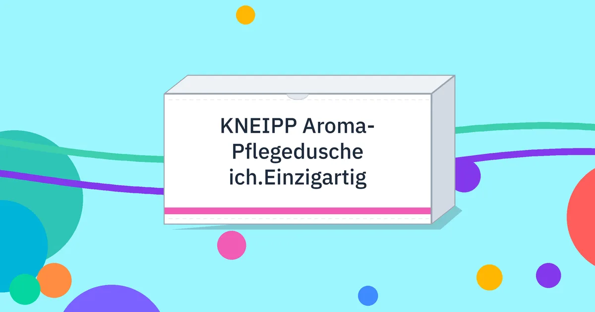 Symbolbild: Packung mit der Aufschrift KNEIPP Aroma-Pflegedusche ich.Einzigartig (PZN 19829304) – Verfügbarkeit und Bezug in Apotheken in Frankfurt am Main