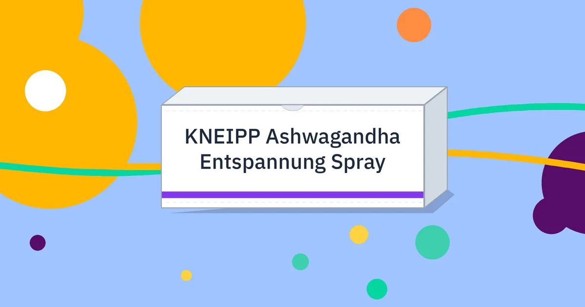 Symbolbild: Packung mit der Aufschrift KNEIPP Ashwagandha Entspannung Spray (PZN 19303654) – Verfügbarkeit und Bezug in Apotheken in Frankfurt am Main