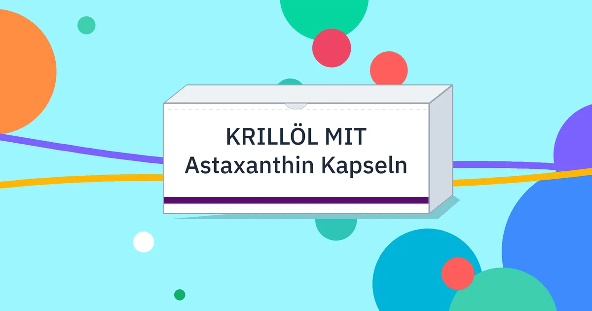 Symbolbild: Packung mit der Aufschrift KRILLÖL MIT Astaxanthin Kapseln (PZN 19134312) – Verfügbarkeit und Bezug in Apotheken in Frankfurt am Main