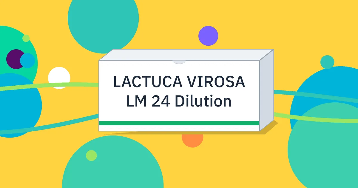 Symbolbild: Packung mit der Aufschrift LACTUCA VIROSA LM 24 Dilution (PZN 13520965) – Verfügbarkeit und Bezug in Apotheken in Frankfurt am Main