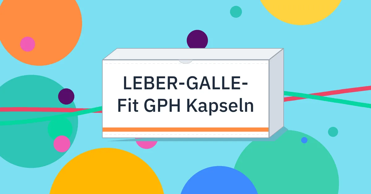 Symbolbild: Packung mit der Aufschrift LEBER-GALLE-Fit GPH Kapseln (PZN 06556856) – Verfügbarkeit und Bezug in Apotheken in Frankfurt am Main