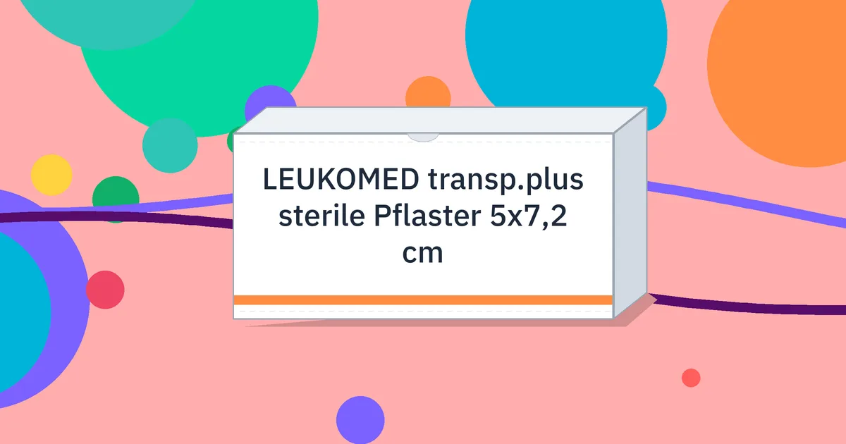 Symbolbild: Packung mit der Aufschrift LEUKOMED transp.plus sterile Pflaster 5x7,2 cm (PZN 16002225) – Verfügbarkeit und Bezug in Apotheken in Frankfurt am Main