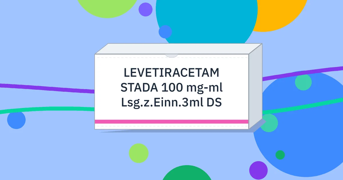 Symbolbild: Packung mit der Aufschrift LEVETIRACETAM STADA 100 mg-ml Lsg.z.Einn.3ml DS (PZN 17934959) – Verfügbarkeit und Bezug in Apotheken in Frankfurt am Main