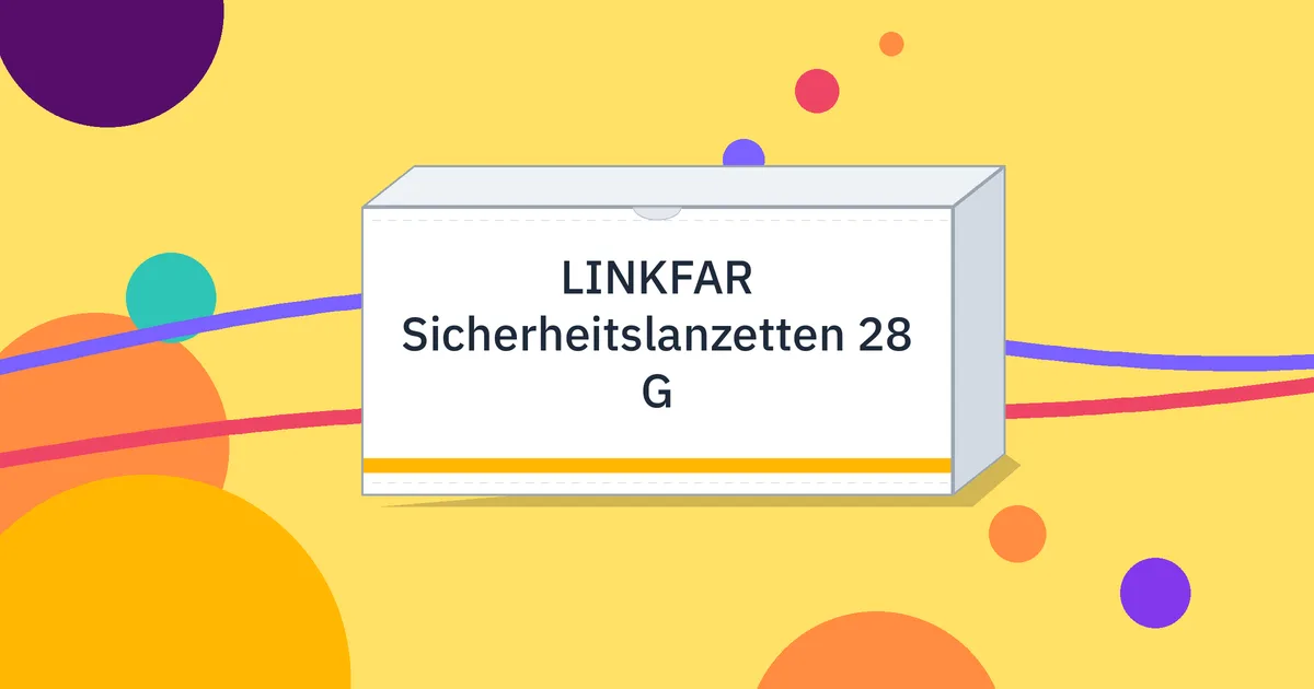 Symbolbild: Packung mit der Aufschrift LINKFAR Sicherheitslanzetten 28 G (PZN 19124673) – Verfügbarkeit und Bezug in Apotheken in Frankfurt am Main