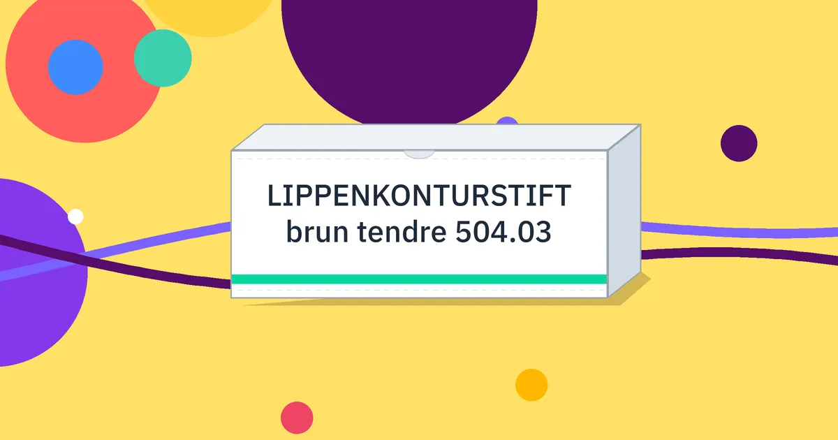 Symbolbild: Packung mit der Aufschrift LIPPENKONTURSTIFT brun tendre 504.03 (PZN 16731728) – Verfügbarkeit und Bezug in Apotheken in Frankfurt am Main