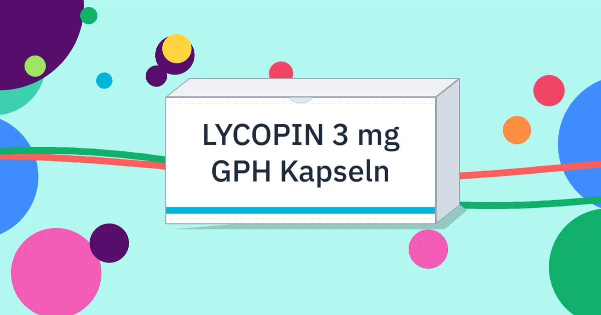 Symbolbild: Packung mit der Aufschrift LYCOPIN 3 mg GPH Kapseln (PZN 09919029) – Verfügbarkeit und Bezug in Apotheken in Frankfurt am Main