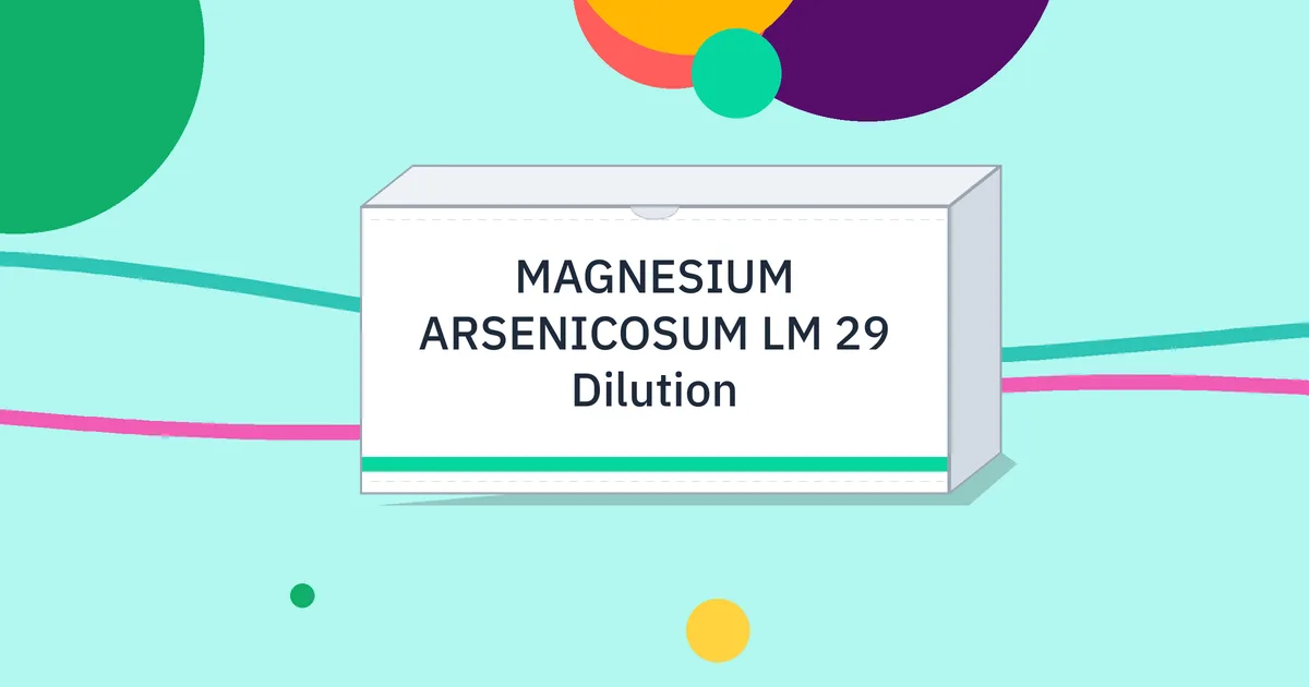Symbolbild: Packung mit der Aufschrift MAGNESIUM ARSENICOSUM LM 29 Dilution (PZN 12936333) – Verfügbarkeit und Bezug in Apotheken in Frankfurt am Main