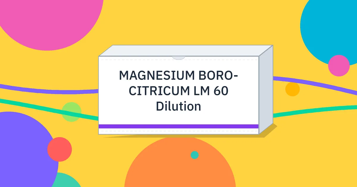 Symbolbild: Packung mit der Aufschrift MAGNESIUM BORO-CITRICUM LM 60 Dilution (PZN 12936824) – Verfügbarkeit und Bezug in Apotheken in Frankfurt am Main
