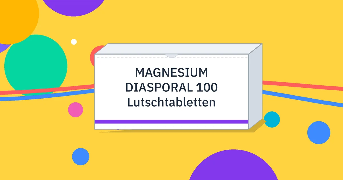 Symbolbild: Packung mit der Aufschrift MAGNESIUM DIASPORAL 100 Lutschtabletten (PZN 07274338) – Verfügbarkeit und Bezug in Apotheken in Frankfurt am Main