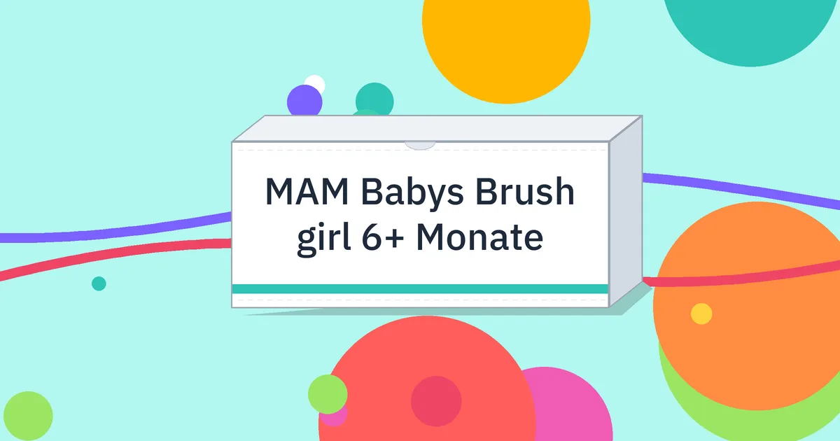 Symbolbild: Packung mit der Aufschrift MAM Babys Brush girl 6+ Monate (PZN 15397316) – Verfügbarkeit und Bezug in Apotheken in Frankfurt am Main