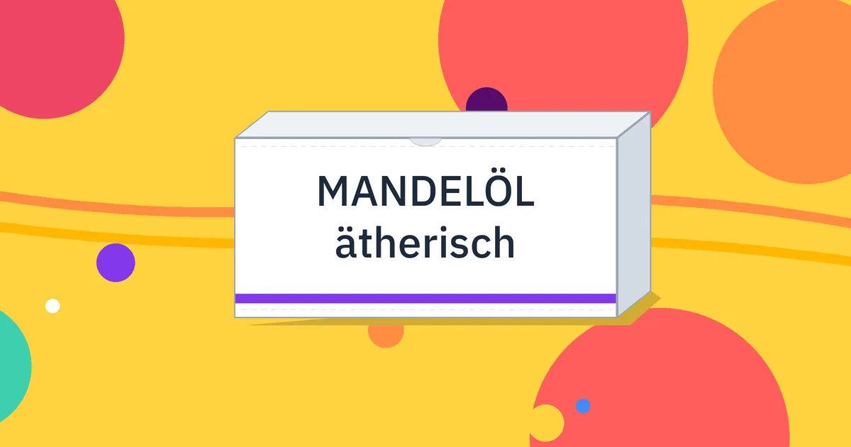 Symbolbild: Packung mit der Aufschrift MANDELÖL ätherisch (PZN 18251369) – Verfügbarkeit und Bezug in Apotheken in Frankfurt am Main