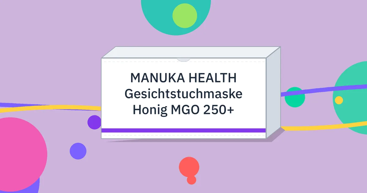 Symbolbild: Packung mit der Aufschrift MANUKA HEALTH Gesichtstuchmaske Honig MGO 250+ (PZN 18172977) – Verfügbarkeit und Bezug in Apotheken in Frankfurt am Main