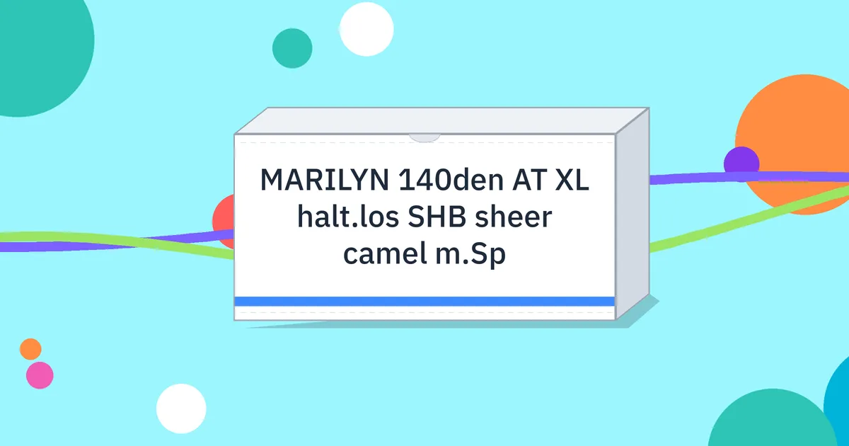 Symbolbild: Packung mit der Aufschrift MARILYN 140den AT XL halt.los SHB sheer camel m.Sp (PZN 16187058) – Verfügbarkeit und Bezug in Apotheken in Frankfurt am Main