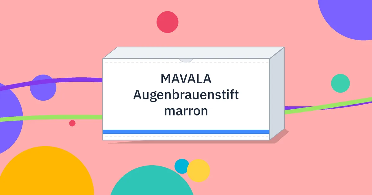 Symbolbild: Packung mit der Aufschrift MAVALA Augenbrauenstift marron (PZN 20718768) – Verfügbarkeit und Bezug in Apotheken in Frankfurt am Main