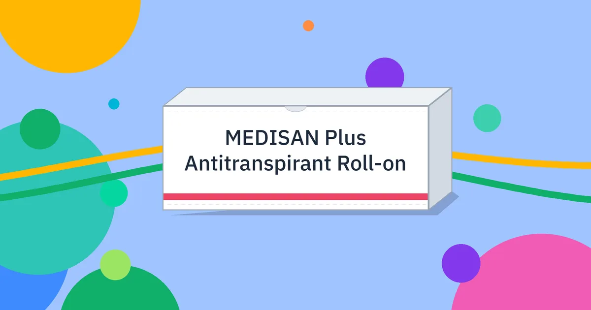 Symbolbild: Packung mit der Aufschrift MEDISAN Plus Antitranspirant Roll-on (PZN 04601771) – Verfügbarkeit und Bezug in Apotheken in Frankfurt am Main