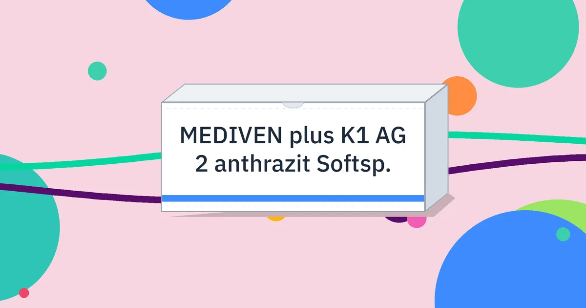 Symbolbild: Packung mit der Aufschrift MEDIVEN plus K1 AG 2 anthrazit Softsp. (PZN 15055768) – Verfügbarkeit und Bezug in Apotheken in Frankfurt am Main