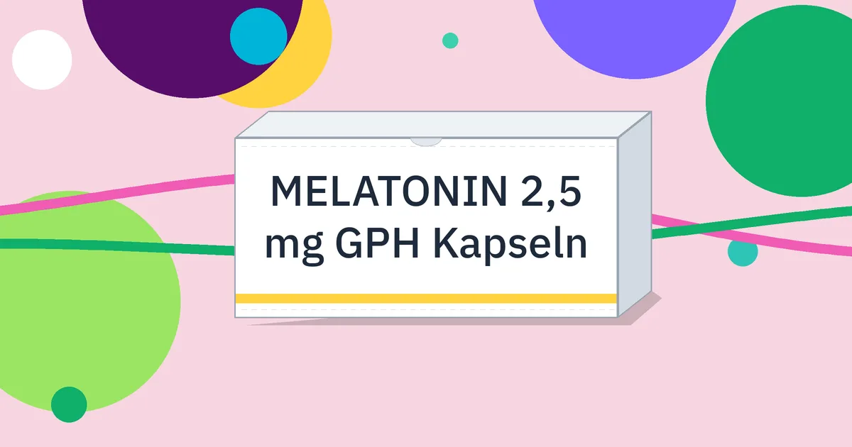 Symbolbild: Packung mit der Aufschrift MELATONIN 2,5 mg GPH Kapseln (PZN 08450085) – Verfügbarkeit und Bezug in Apotheken in Frankfurt am Main