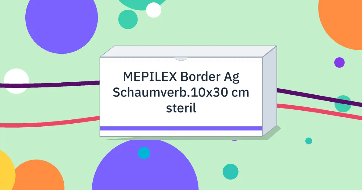 Symbolbild: Packung mit der Aufschrift MEPILEX Border Ag Schaumverb.10x30 cm steril (PZN 11152144) – Verfügbarkeit und Bezug in Apotheken in Frankfurt am Main