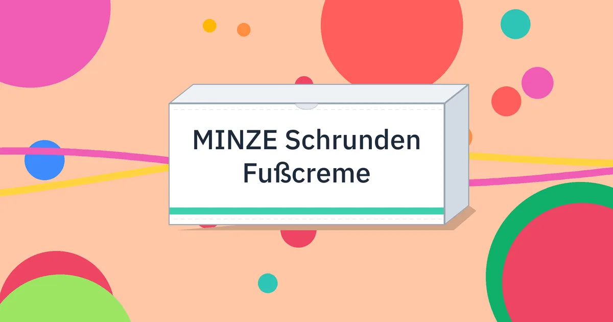 Symbolbild: Packung mit der Aufschrift MINZE Schrunden Fußcreme (PZN 09476862) – Verfügbarkeit und Bezug in Apotheken in Frankfurt am Main