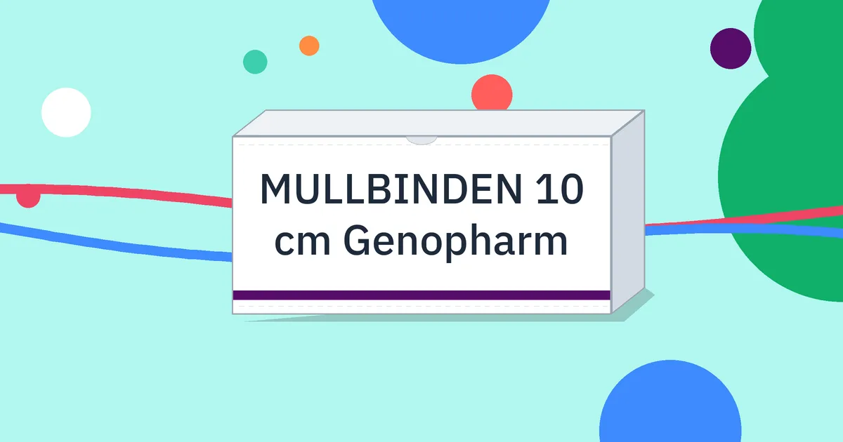 Symbolbild: Packung mit der Aufschrift MULLBINDEN 10 cm Genopharm (PZN 02061520) – Verfügbarkeit und Bezug in Apotheken in Frankfurt am Main