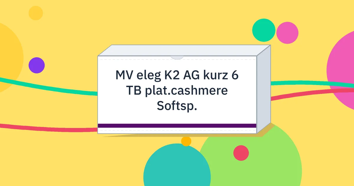 Symbolbild: Packung mit der Aufschrift MV eleg K2 AG kurz 6 TB plat.cashmere Softsp. (PZN 14672789) – Verfügbarkeit und Bezug in Apotheken in Frankfurt am Main