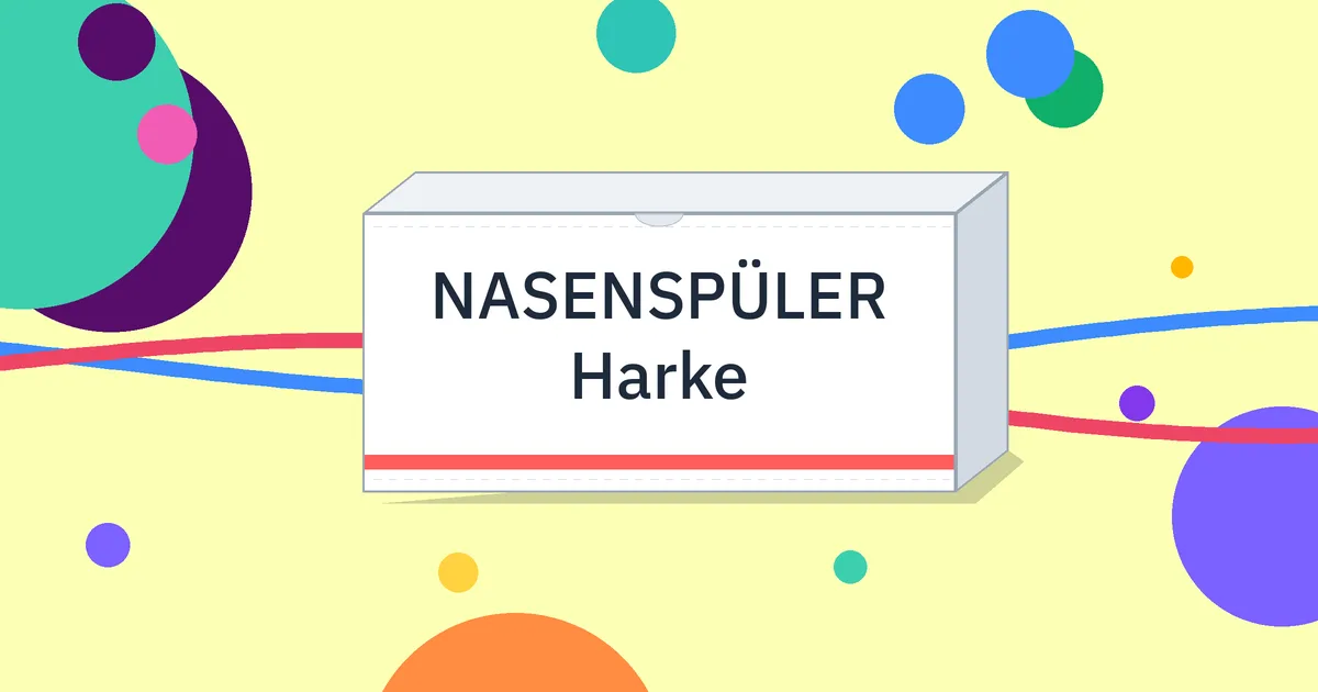 Symbolbild: Packung mit der Aufschrift NASENSPÜLER Harke (PZN 02442558) – Verfügbarkeit und Bezug in Apotheken in Frankfurt am Main