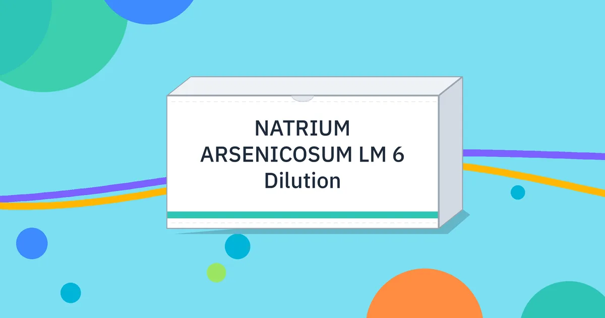 Symbolbild: Packung mit der Aufschrift NATRIUM ARSENICOSUM LM 6 Dilution (PZN 09430050) – Verfügbarkeit und Bezug in Apotheken in Frankfurt am Main