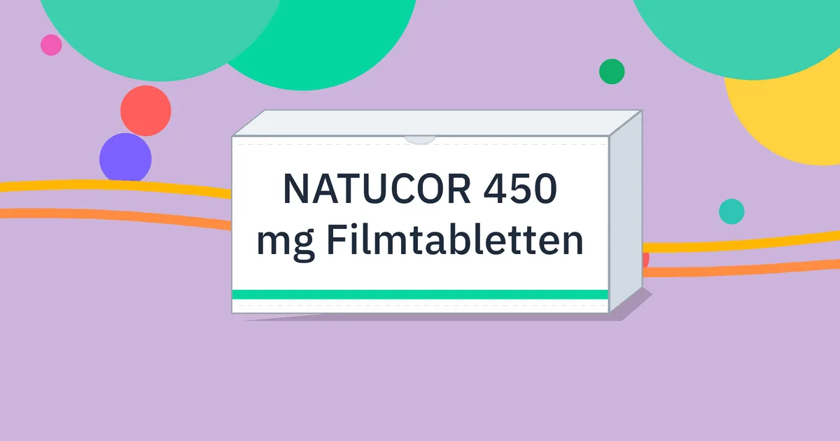 Symbolbild: Packung mit der Aufschrift NATUCOR 450 mg Filmtabletten (PZN 04165287) – Verfügbarkeit und Bezug in Apotheken in Frankfurt am Main