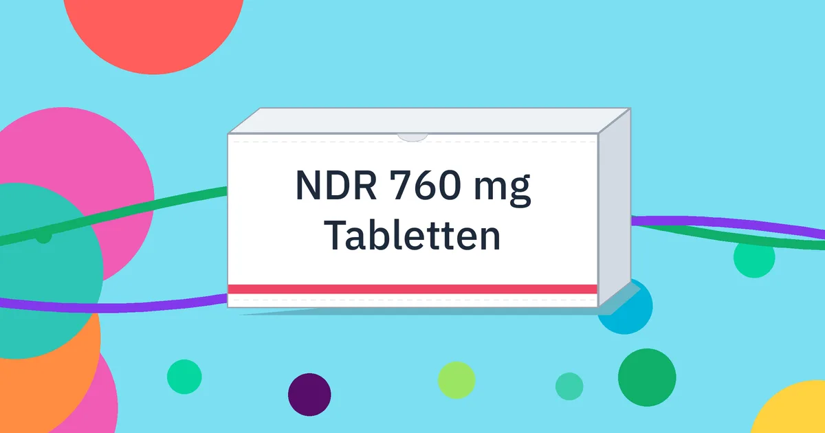 Symbolbild: Packung mit der Aufschrift NDR 760 mg Tabletten (PZN 19296724) – Verfügbarkeit und Bezug in Apotheken in Frankfurt am Main