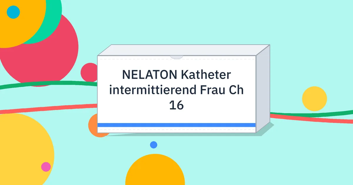Symbolbild: Packung mit der Aufschrift NELATON Katheter intermittierend Frau Ch 16 (PZN 07520228) – Verfügbarkeit und Bezug in Apotheken in Frankfurt am Main