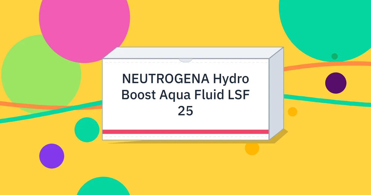 Symbolbild: Packung mit der Aufschrift NEUTROGENA Hydro Boost Aqua Fluid LSF 25 (PZN 18823481) – Verfügbarkeit und Bezug in Apotheken in Frankfurt am Main