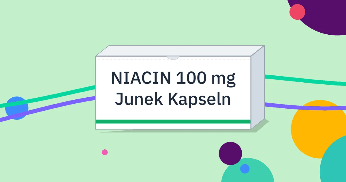 Symbolbild: Packung mit der Aufschrift NIACIN 100 mg Junek Kapseln (PZN 04367298) – Verfügbarkeit und Bezug in Apotheken in Frankfurt am Main