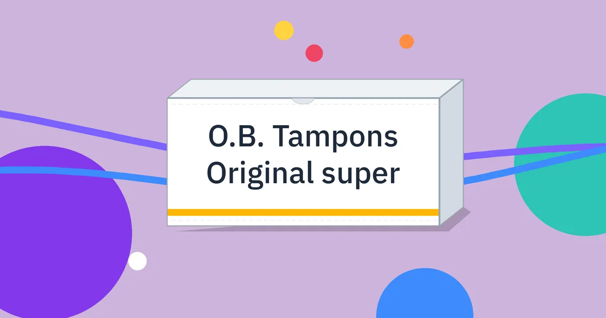 Symbolbild: Packung mit der Aufschrift O.B. Tampons Original super (PZN 10715817) – Verfügbarkeit und Bezug in Apotheken in Frankfurt am Main