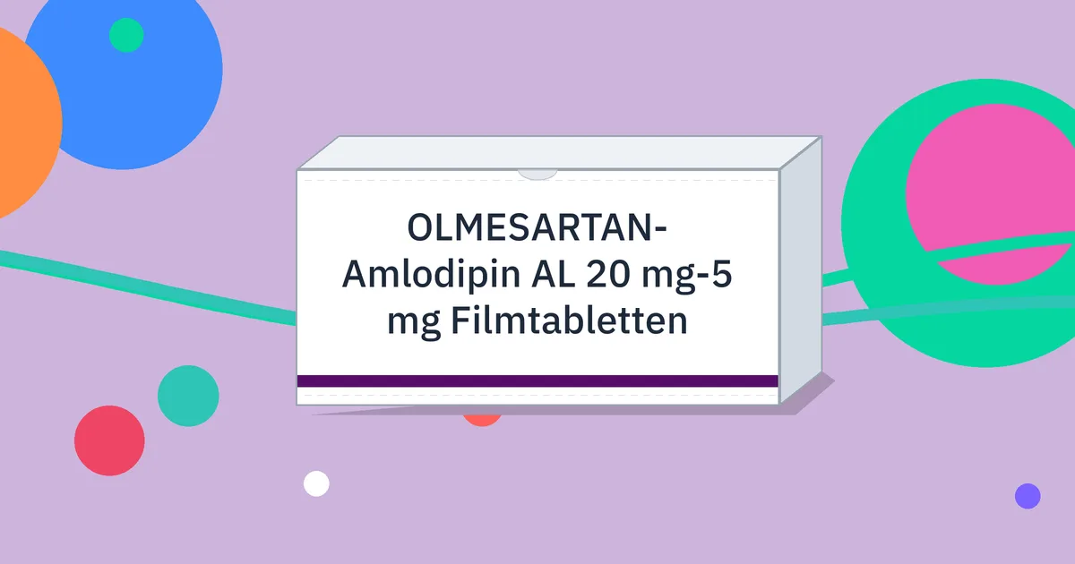 Symbolbild: Packung mit der Aufschrift OLMESARTAN-Amlodipin AL 20 mg-5 mg Filmtabletten (PZN 13878342) – Verfügbarkeit und Bezug in Apotheken in Frankfurt am Main