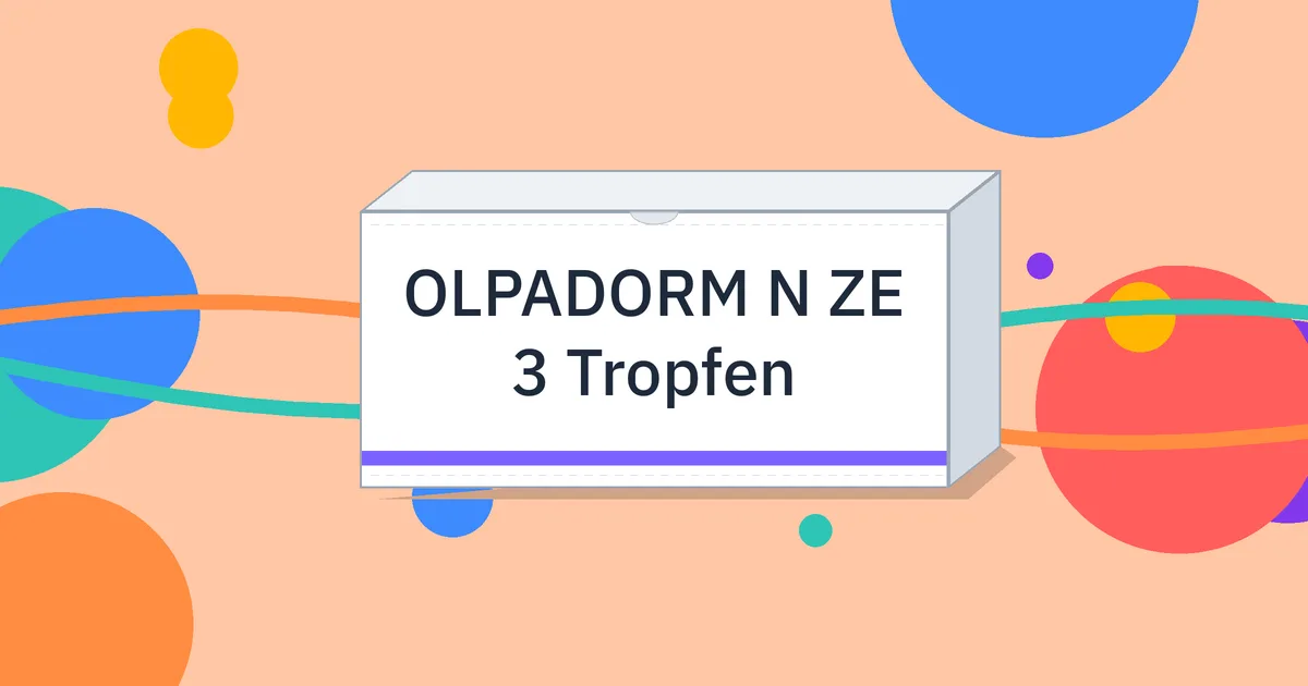 Symbolbild: Packung mit der Aufschrift OLPADORM N ZE 3 Tropfen (PZN 07117610) – Verfügbarkeit und Bezug in Apotheken in Frankfurt am Main