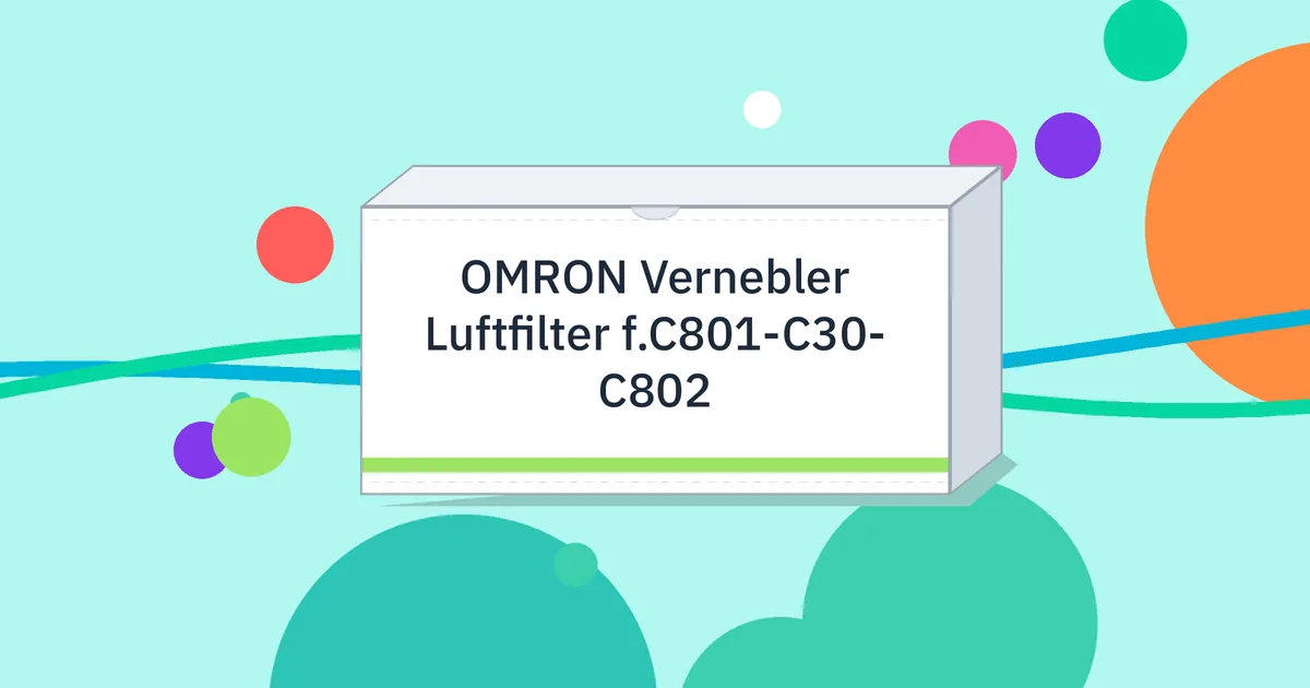 Symbolbild: Packung mit der Aufschrift OMRON Vernebler Luftfilter f.C801-C30-C802 (PZN 10916059) – Verfügbarkeit und Bezug in Apotheken in Frankfurt am Main