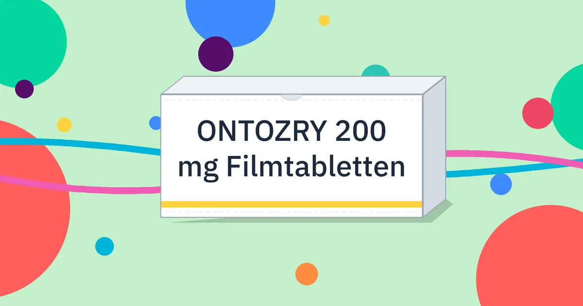 Symbolbild: Packung mit der Aufschrift ONTOZRY 200 mg Filmtabletten (PZN 17259423) – Verfügbarkeit und Bezug in Apotheken in Frankfurt am Main