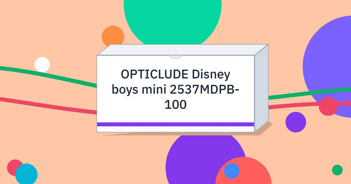 Symbolbild: Packung mit der Aufschrift OPTICLUDE Disney boys mini 2537MDPB-100 (PZN 07588309) – Verfügbarkeit und Bezug in Apotheken in Frankfurt am Main